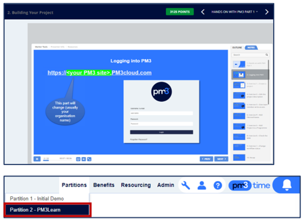 Your first time logging into PM3 & Accesing PM3Learn